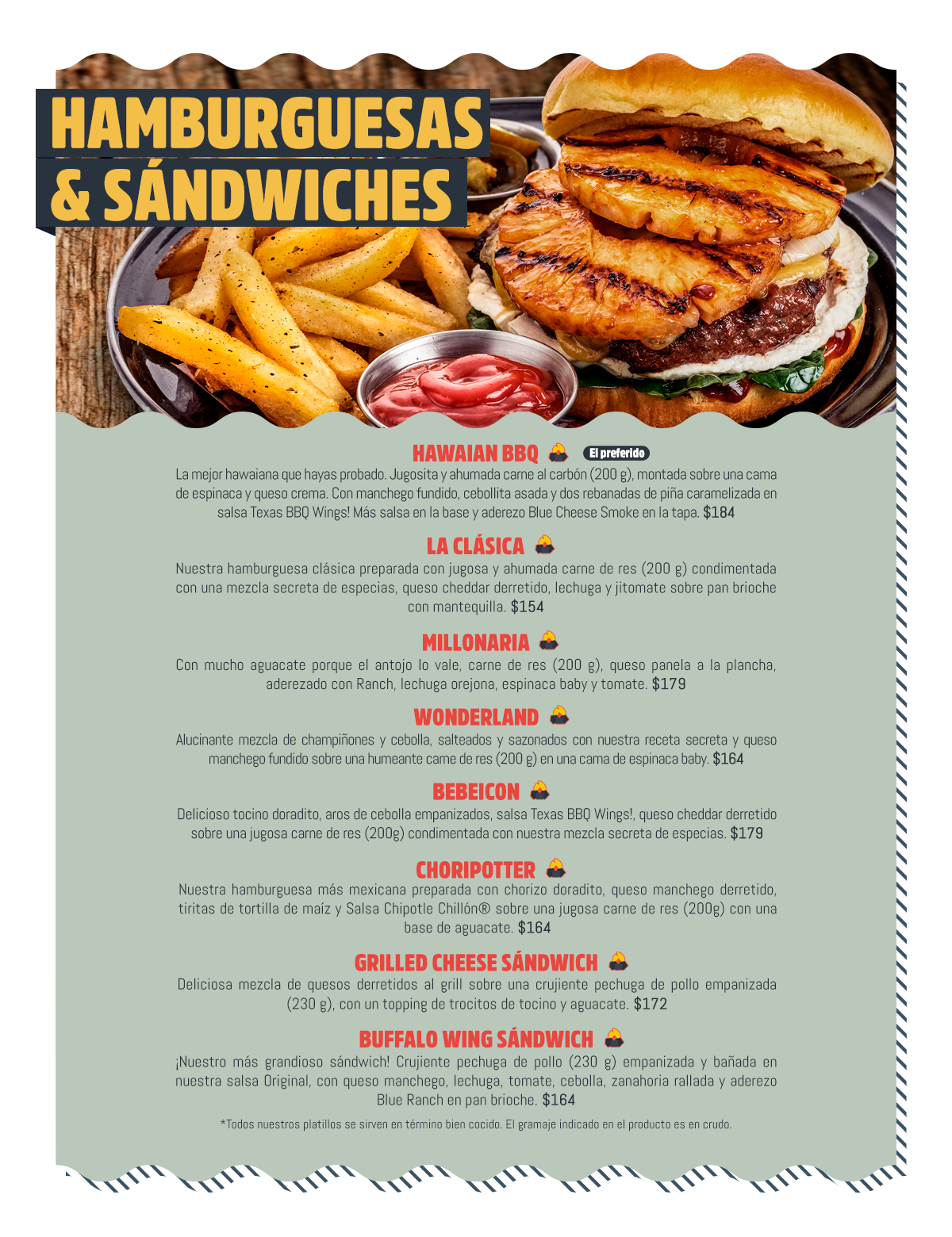 LAS ALITAS MENÚ NORTE