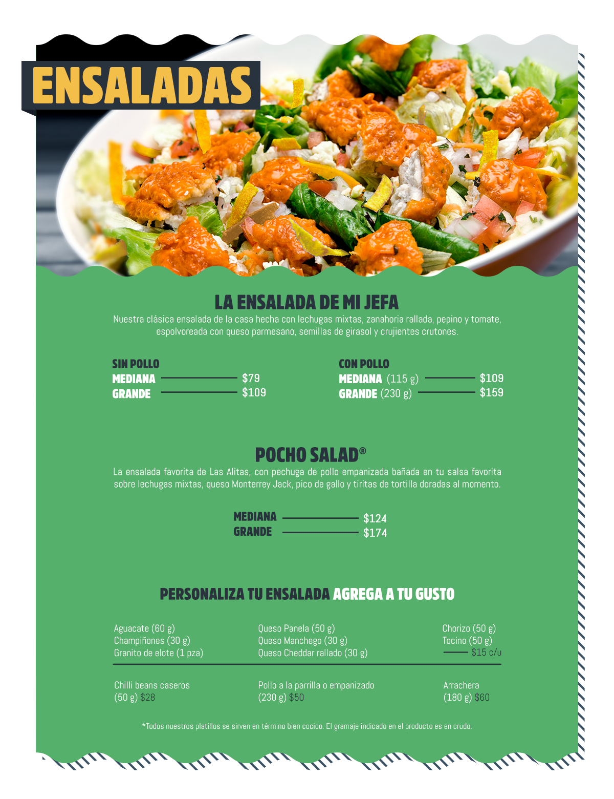 LAS ALITAS MENÚ QUERÉTARO
