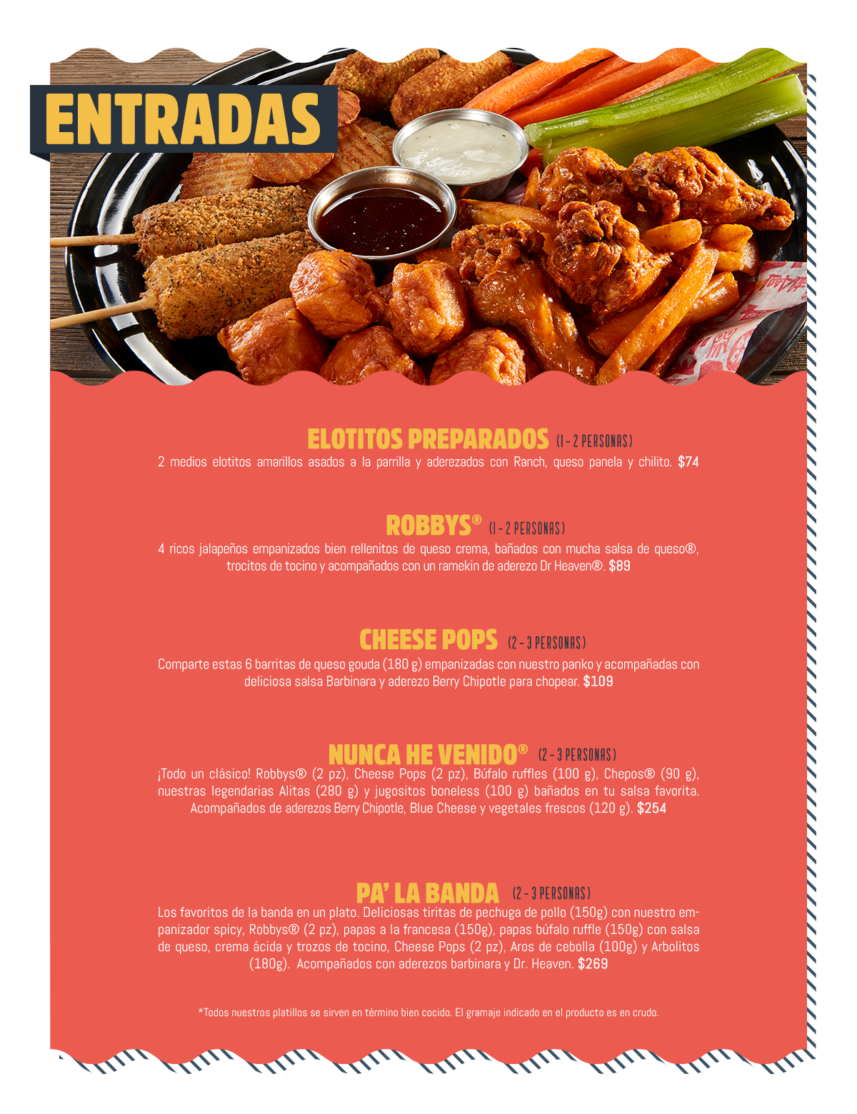 LAS ALITAS MENÚ LEÓN
