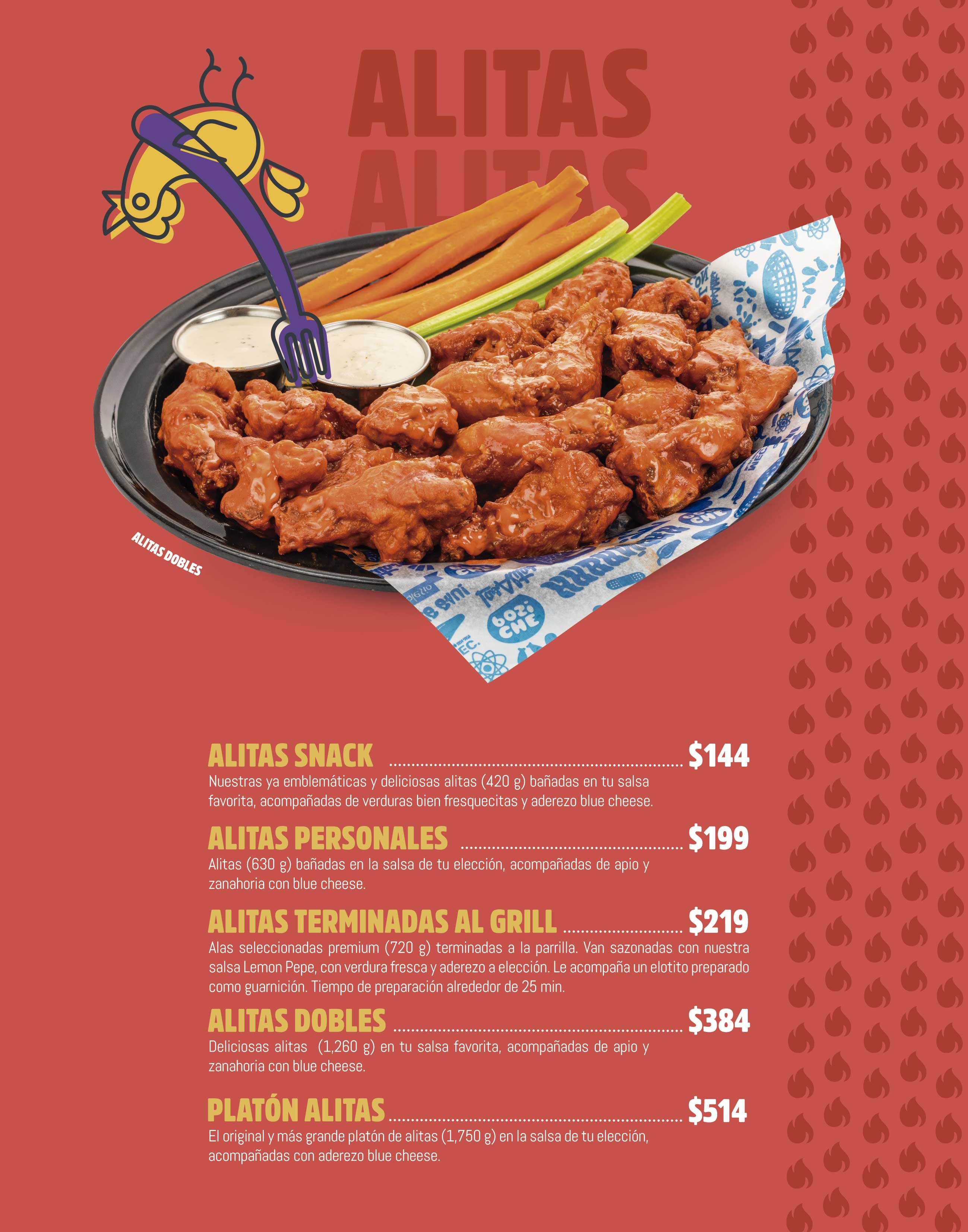 LAS ALITAS MENÚ AGS