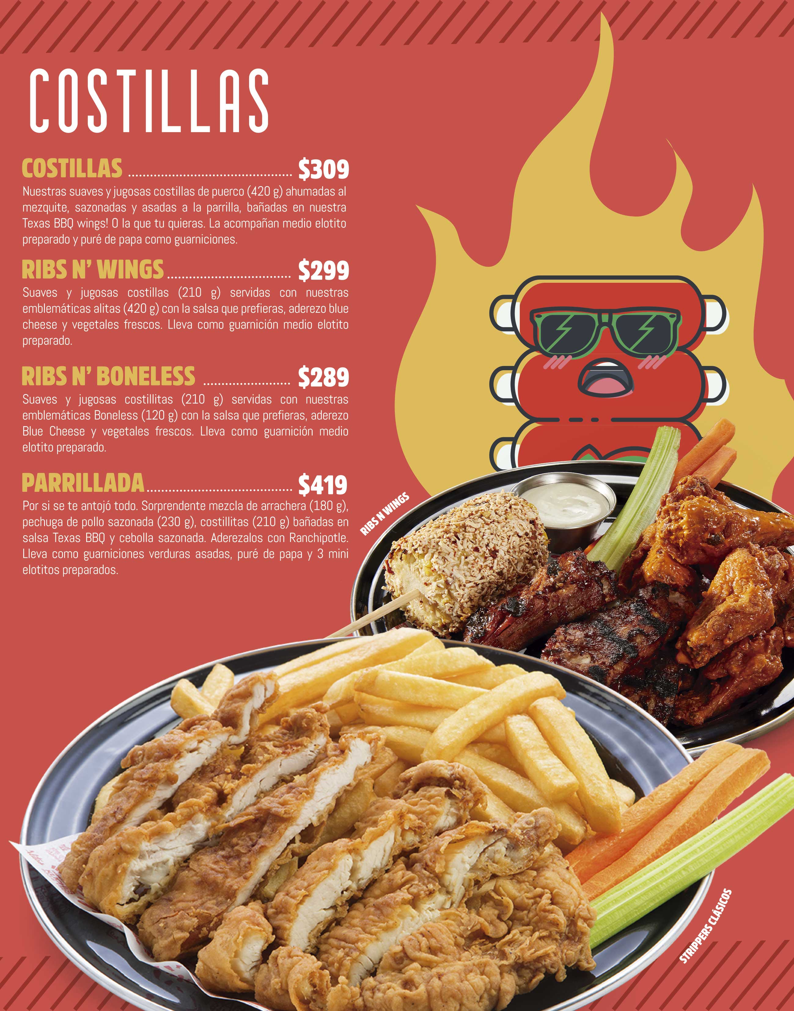 LAS ALITAS MENÚ AGS