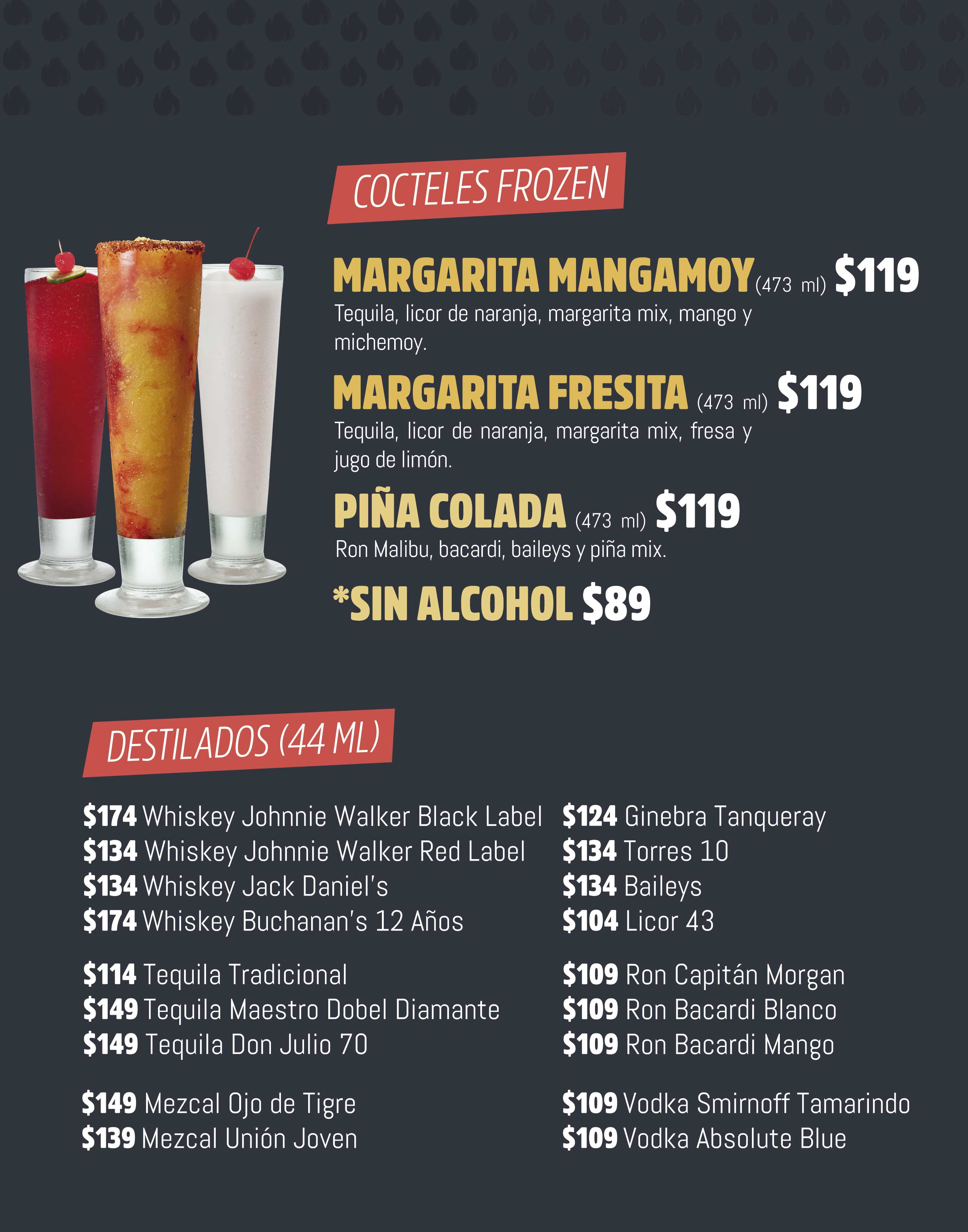 LAS ALITAS MENÚ QUERÉTARO